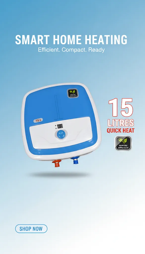 15 Liter Semi Instant Geyser – Compact & Efficient | Asia Electronics